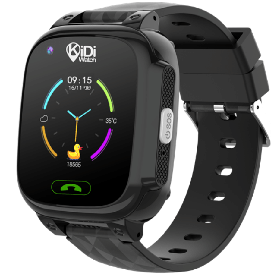 שעון טלפון חכם לילדים | TOP | KidiWatch | כולל כרטיס SIM- שחור - לנדוור חנות צילום סלולר ומחשבים